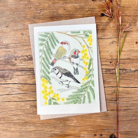 Australian Finches Greeting Card "I am a Magpie" Collection – Bridget ...