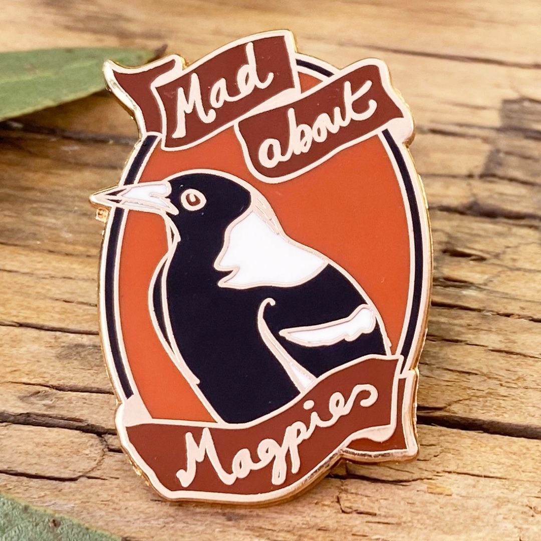 Mad About Magpies Enamel Pin – Bridget Farmer