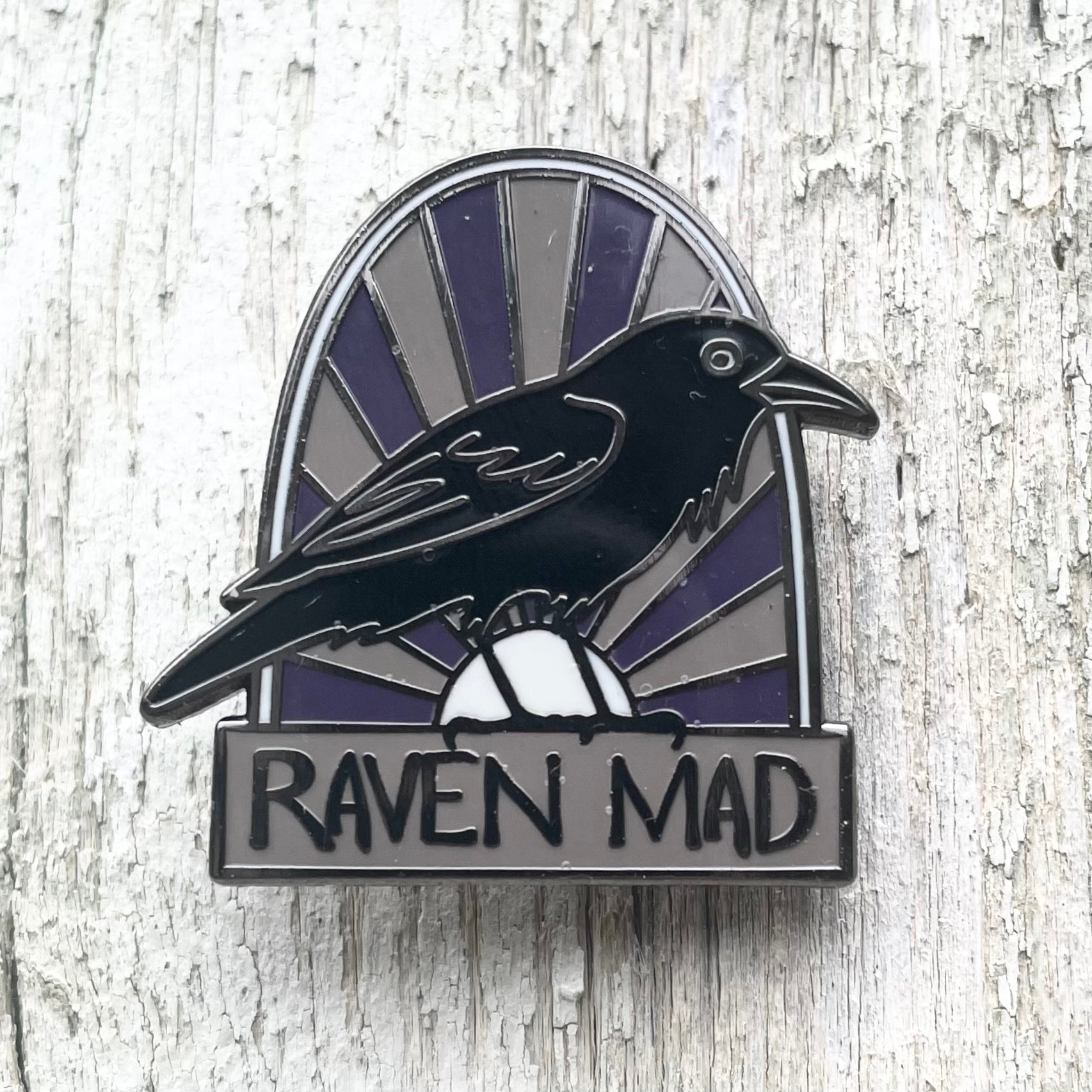 Raven Mad Enamel Pin – Bridget Farmer